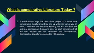 comparative literature by Susan Bassnett | PPTX