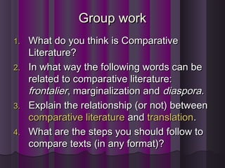 Comparative literature- summary | PPT
