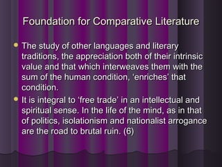 Comparative literature- summary | PPT
