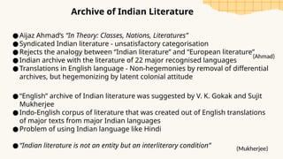 Comparative Literature in India by Amiya Dev | PPTX