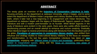 COMPARATIVE LITERATURE IN INDIA- Subha Chakraborty Dasgupta.pdf