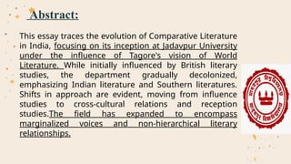 Comparative Literature in India_ An Overview of its History.pptx