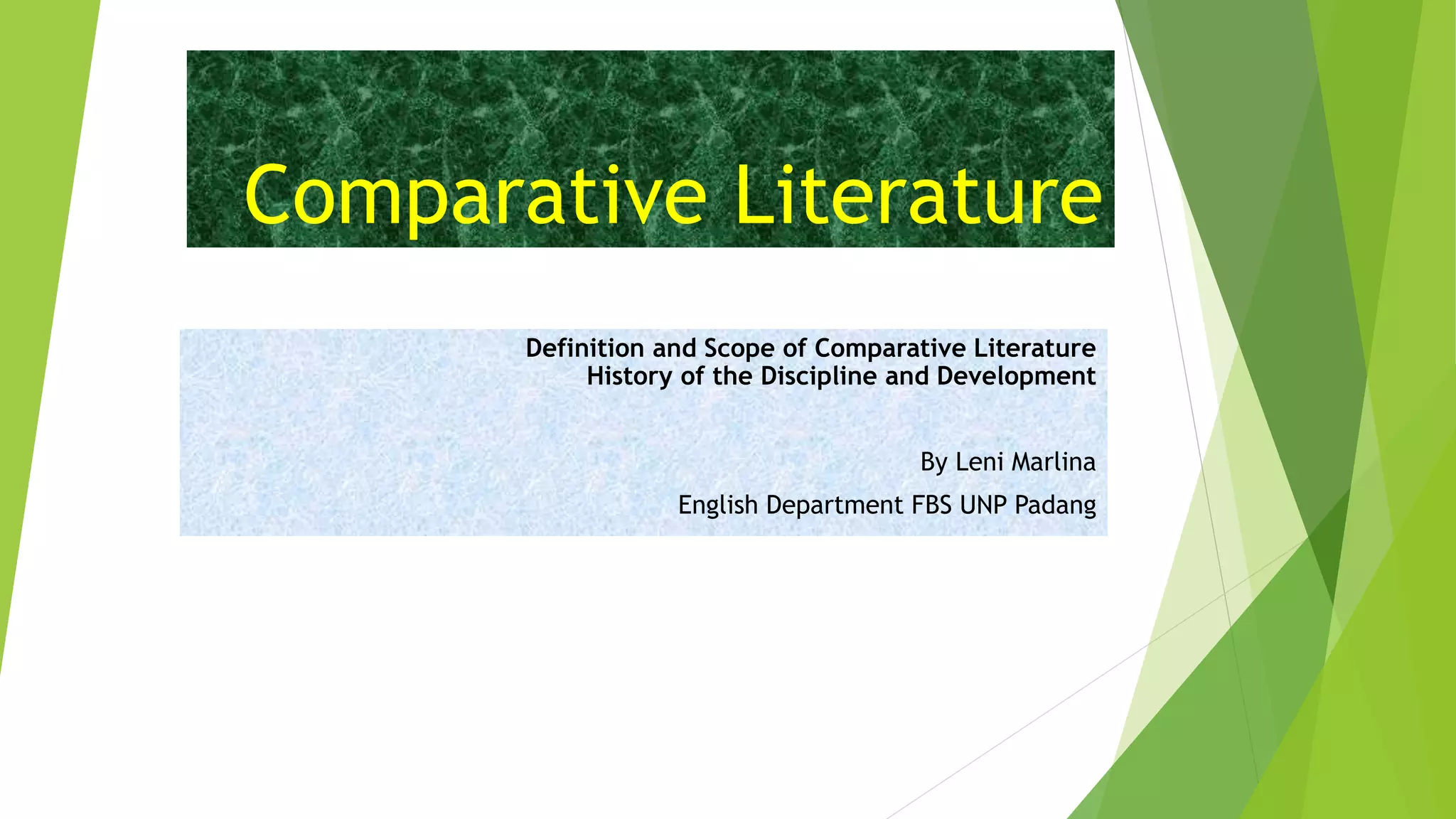 Comparative Literature Week 1.ppt