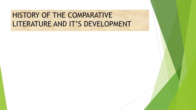Comparative Literature Week 1.ppt | Undergraduate Education | College ...