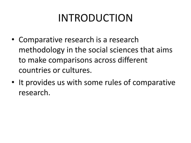 Comparative method | PPTX