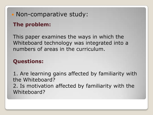 Comparative & non comparative studies | PPT
