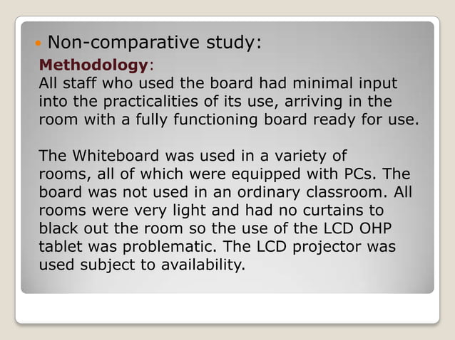 Comparative & non comparative studies | PPT