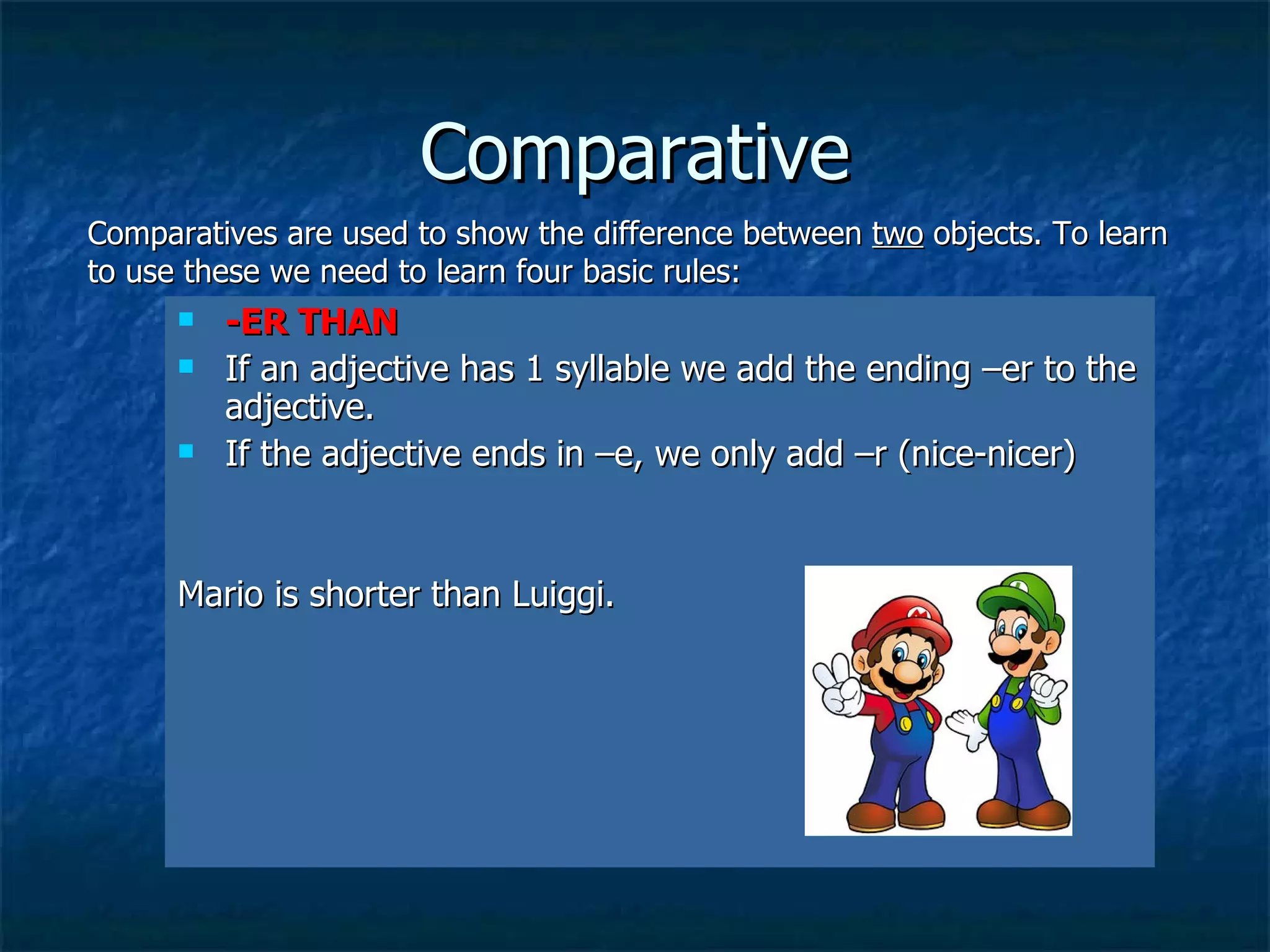 Comparative and Superlative - as-as 4 ESO | PPT