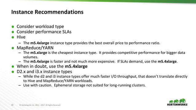 Comparative Performance Analysis Of Aws Ec2 Instance Types Commonly Used For Hadoop Clusters Ppt