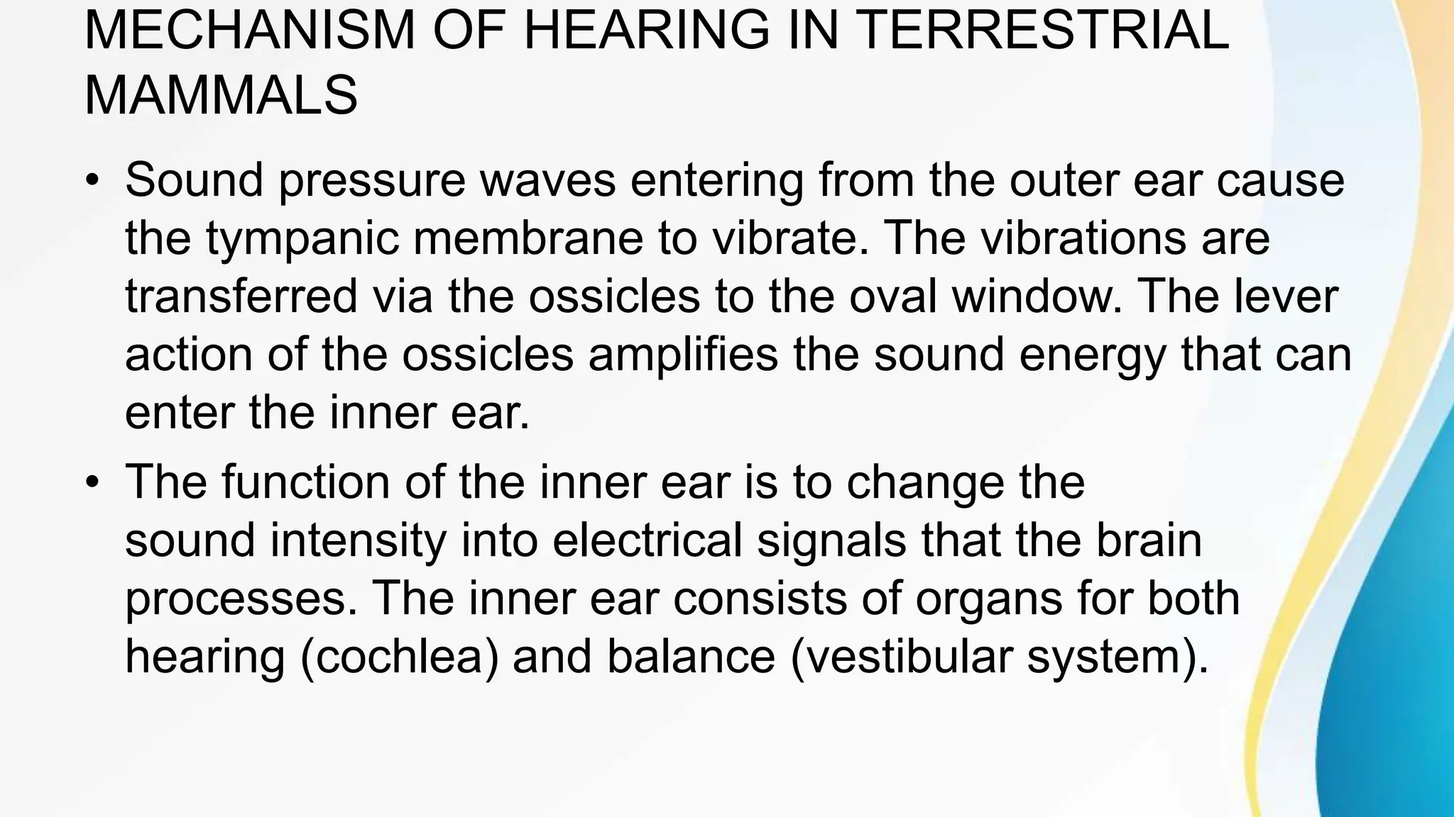 COMPARATIVE PHYSIOLOGY OF THE SENSE OF HEARING IN DIFFERENT ANIMALS.pptx