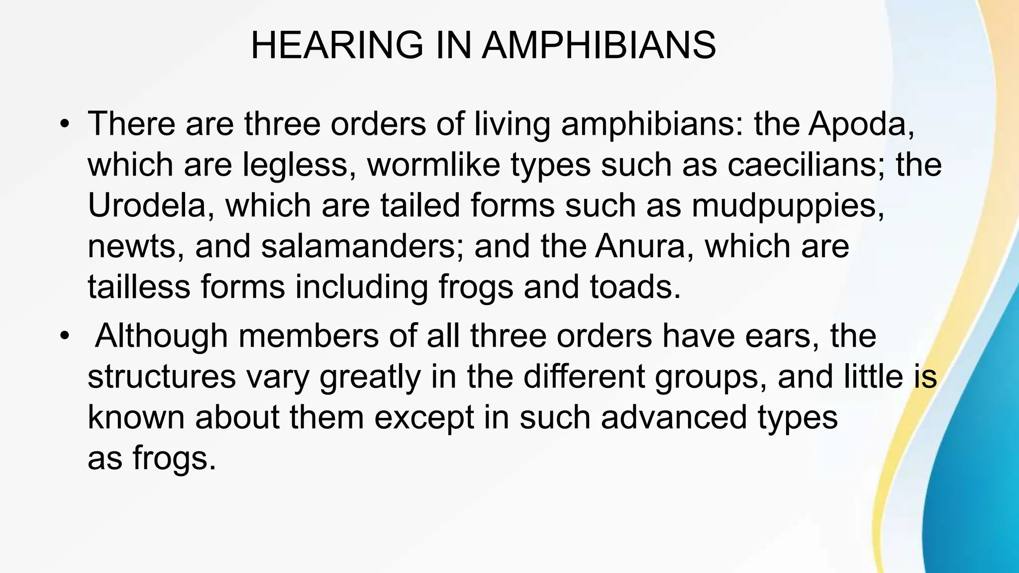 COMPARATIVE PHYSIOLOGY OF THE SENSE OF HEARING IN DIFFERENT ANIMALS.pptx