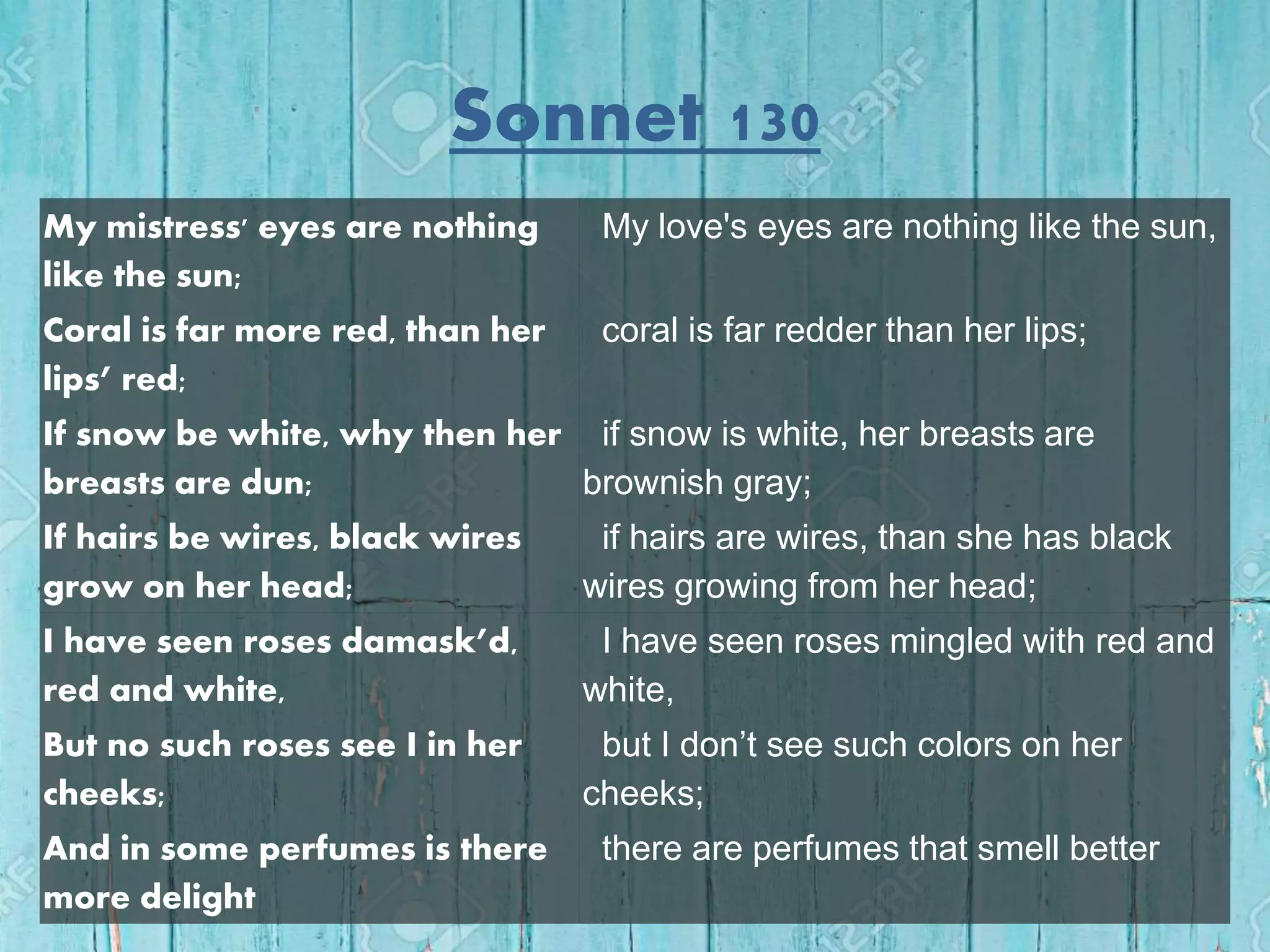Comparative poetic analysis of william shakespeare's sonnet no 18 and ...