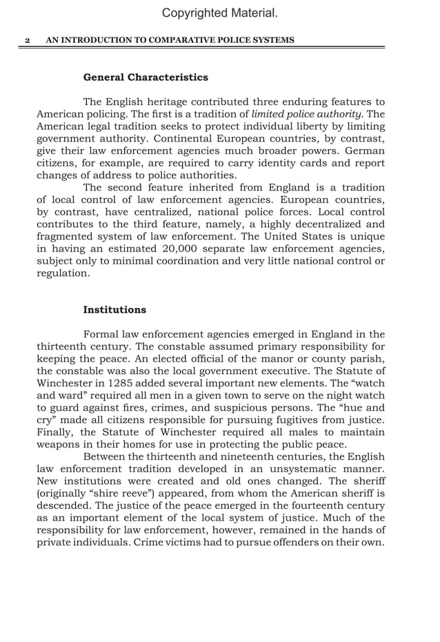 Comparative police systems_preview | PDF
