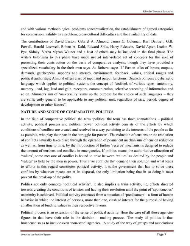 Comparative political system | PDF