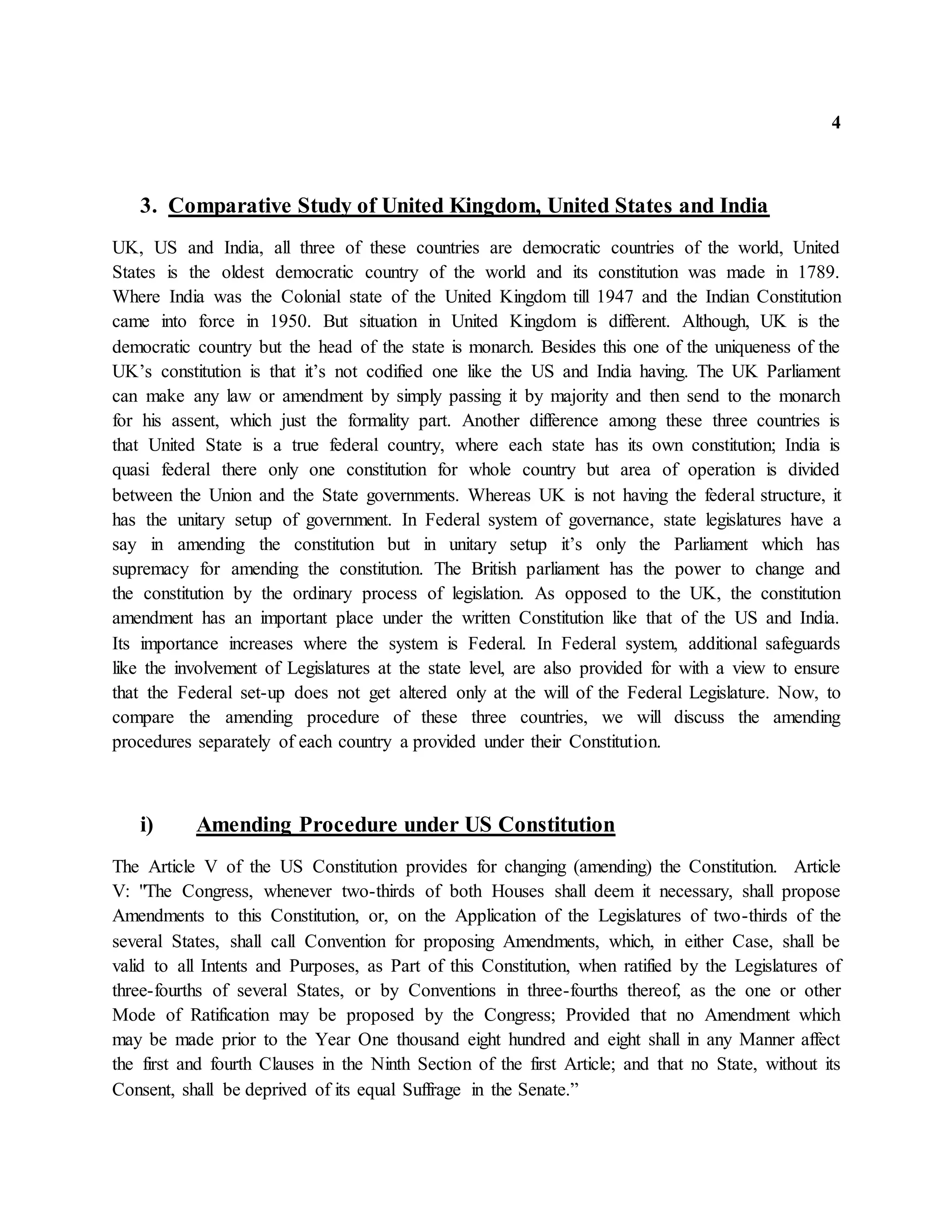 Comparative public law and System of Governance | DOCX