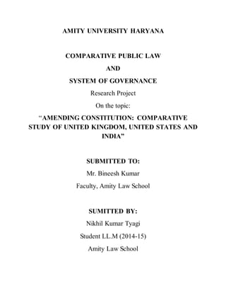 Comparative public law and System of Governance | DOCX