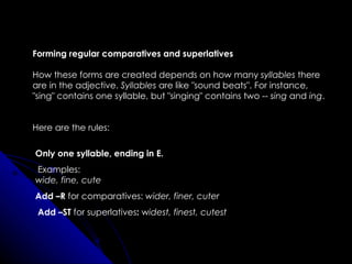 Comparatives and superlatives | PPT