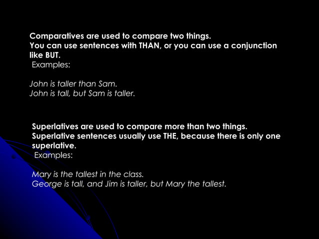 Comparatives and superlatives | PPT