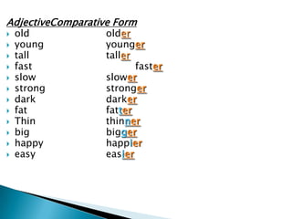 Comparatives | PPTX