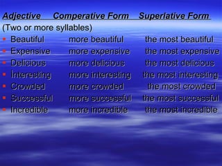 Comparatives | PPT | Fantasy | Genres