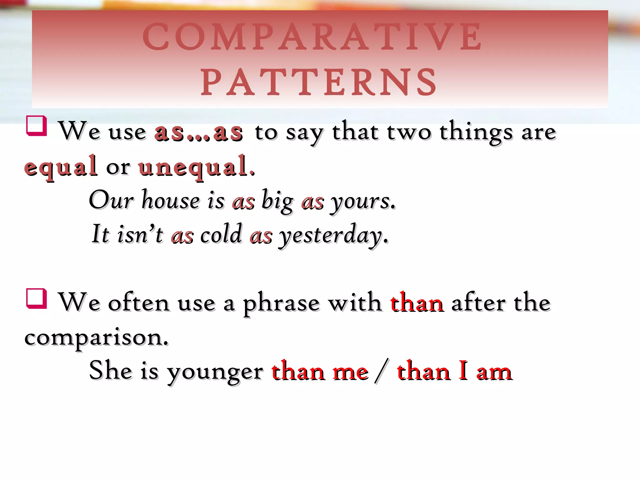 Comparatives | PPS