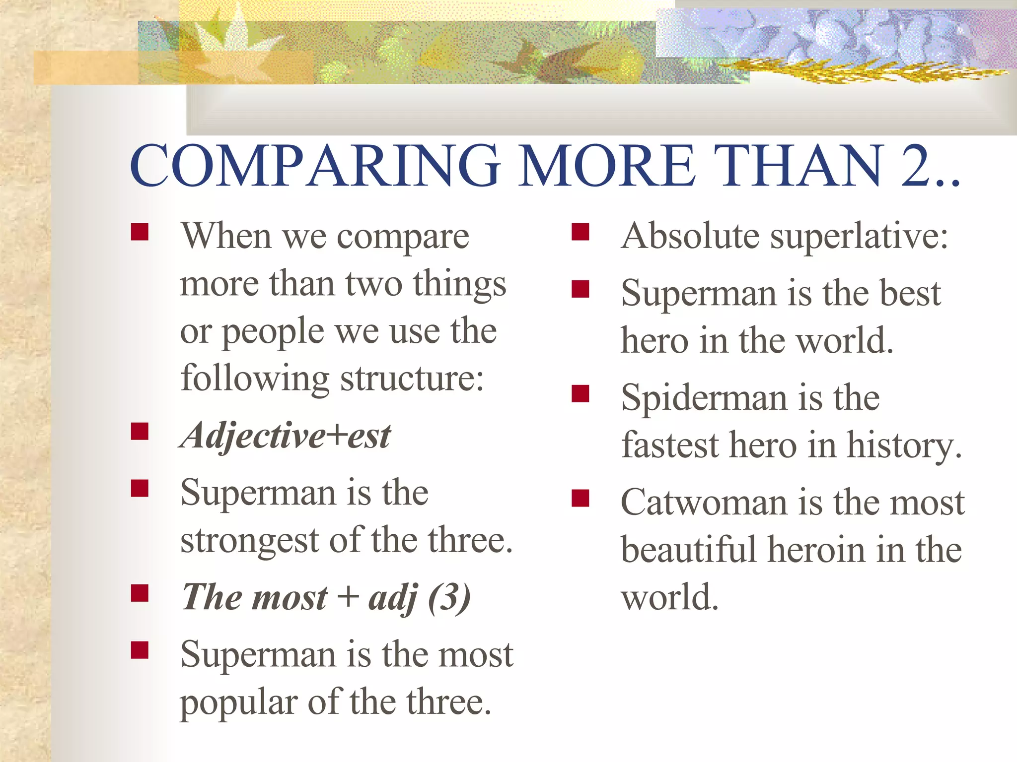 Comparatives | PPT