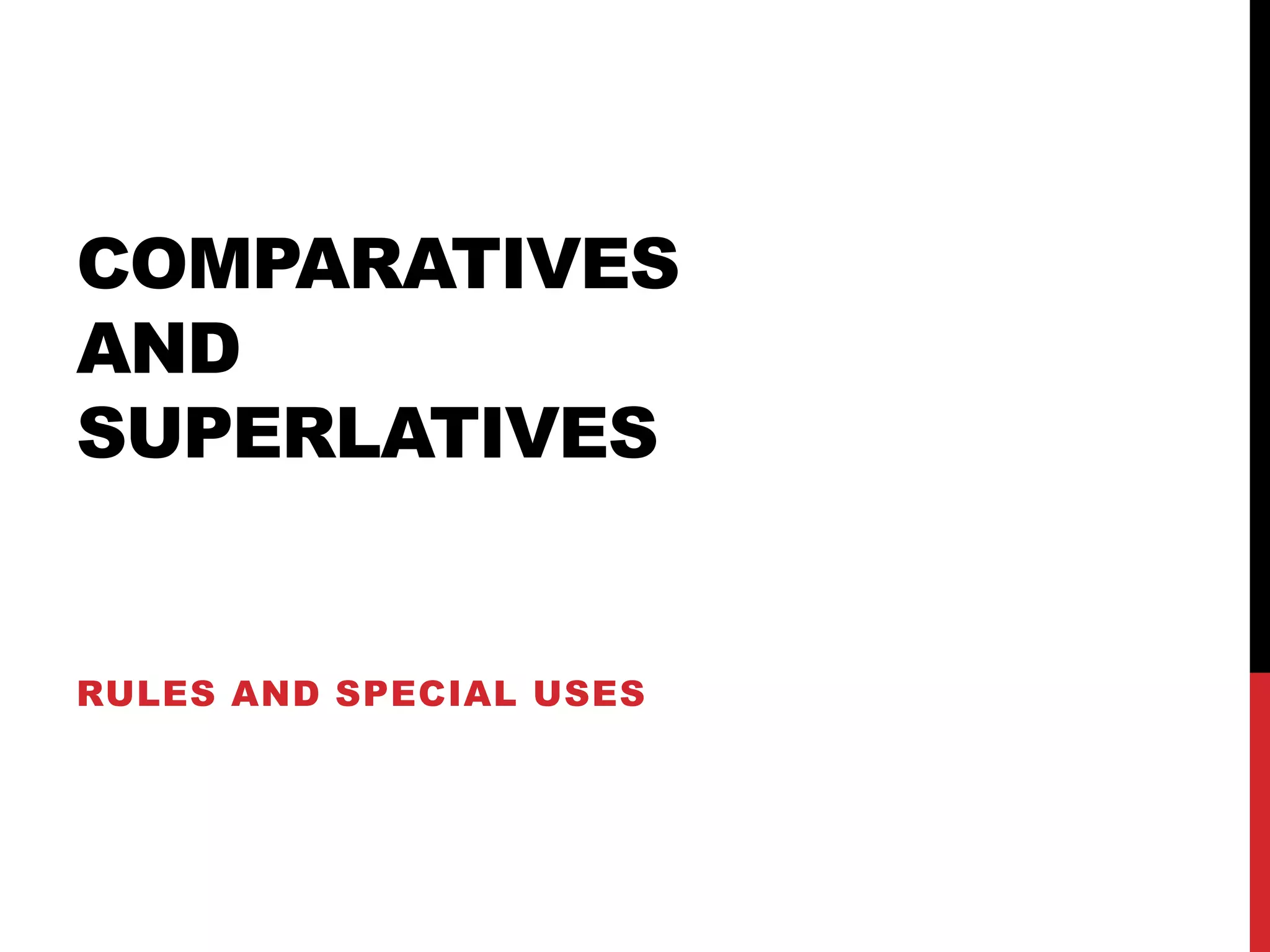 Comparatives | PPTX