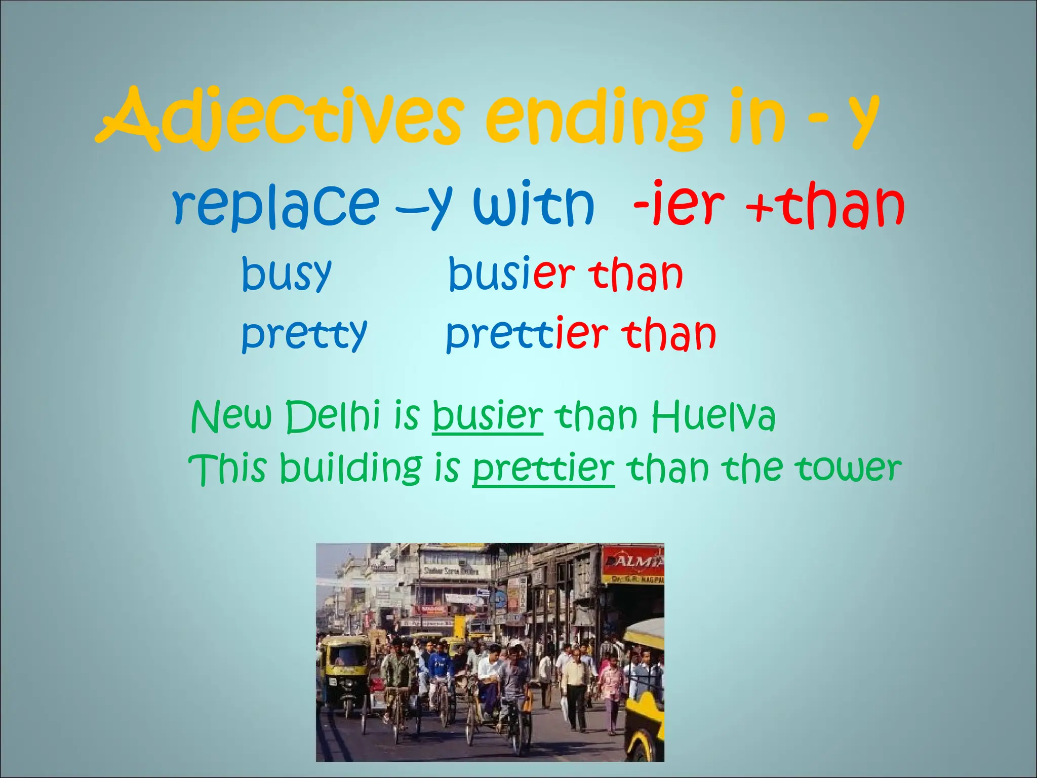 Comparative adjectives ending -er / more | PPTX
