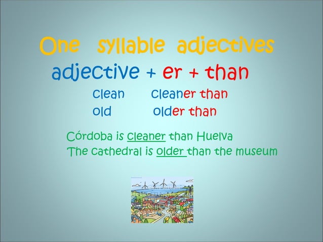 Comparative adjectives ending -er / more | PPTX