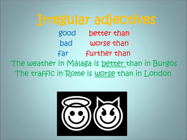 Comparative adjectives ending -er / more | PPTX