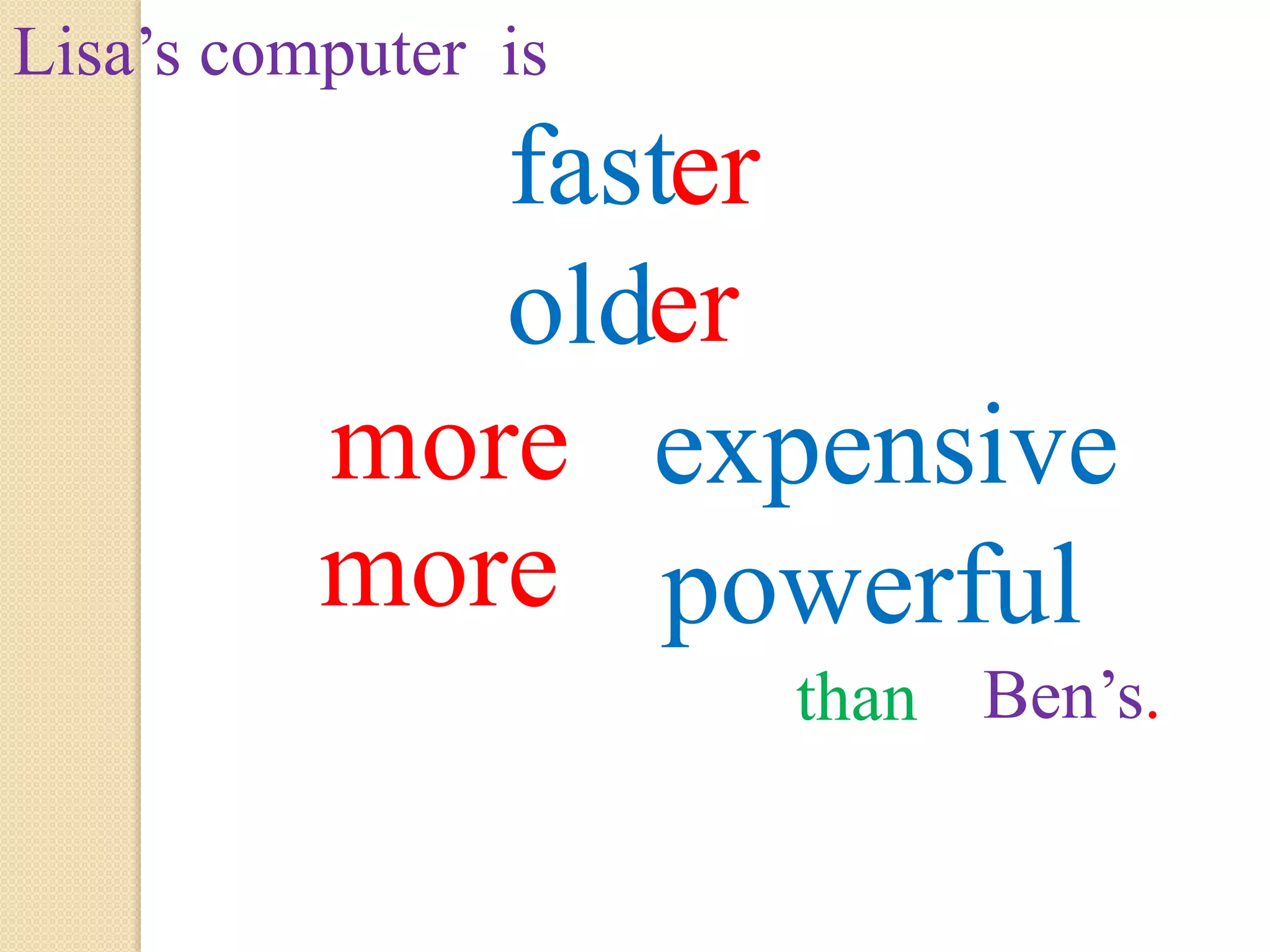 Comparatives adjectives | PPT