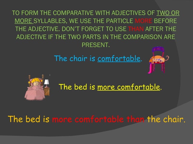 Comparatives Long Adjectives | PPT
