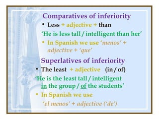 Comparatives, Superlatives, Inferiority - 2nd bil | PPT