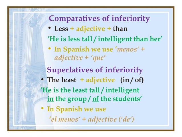 Comparatives, Superlatives, Inferiority - 2nd bil