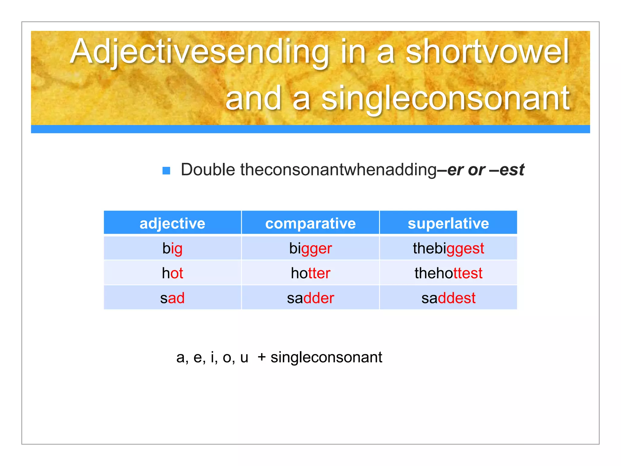 Comparatives adjectives | PPTX