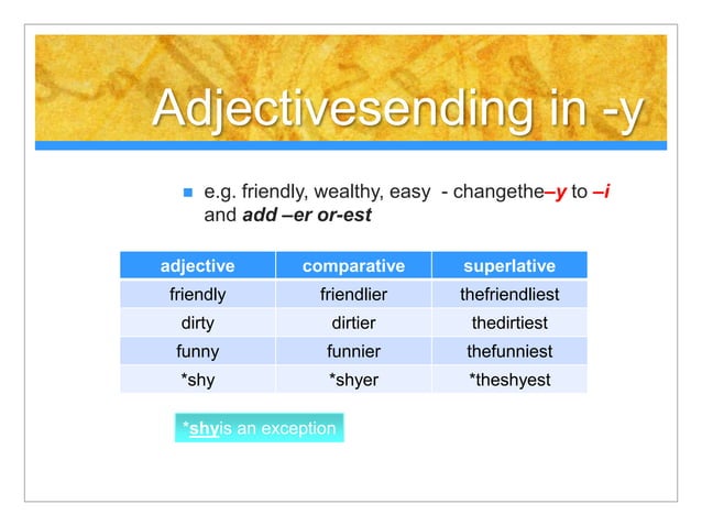 Comparatives adjectives | PPTX