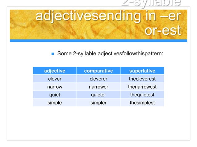 Comparatives adjectives | PPTX