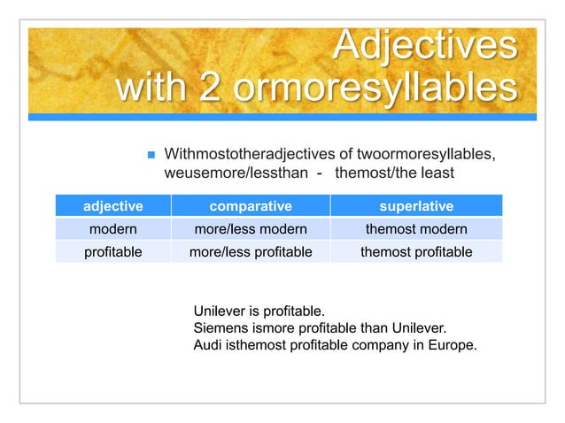Comparatives adjectives | PPTX