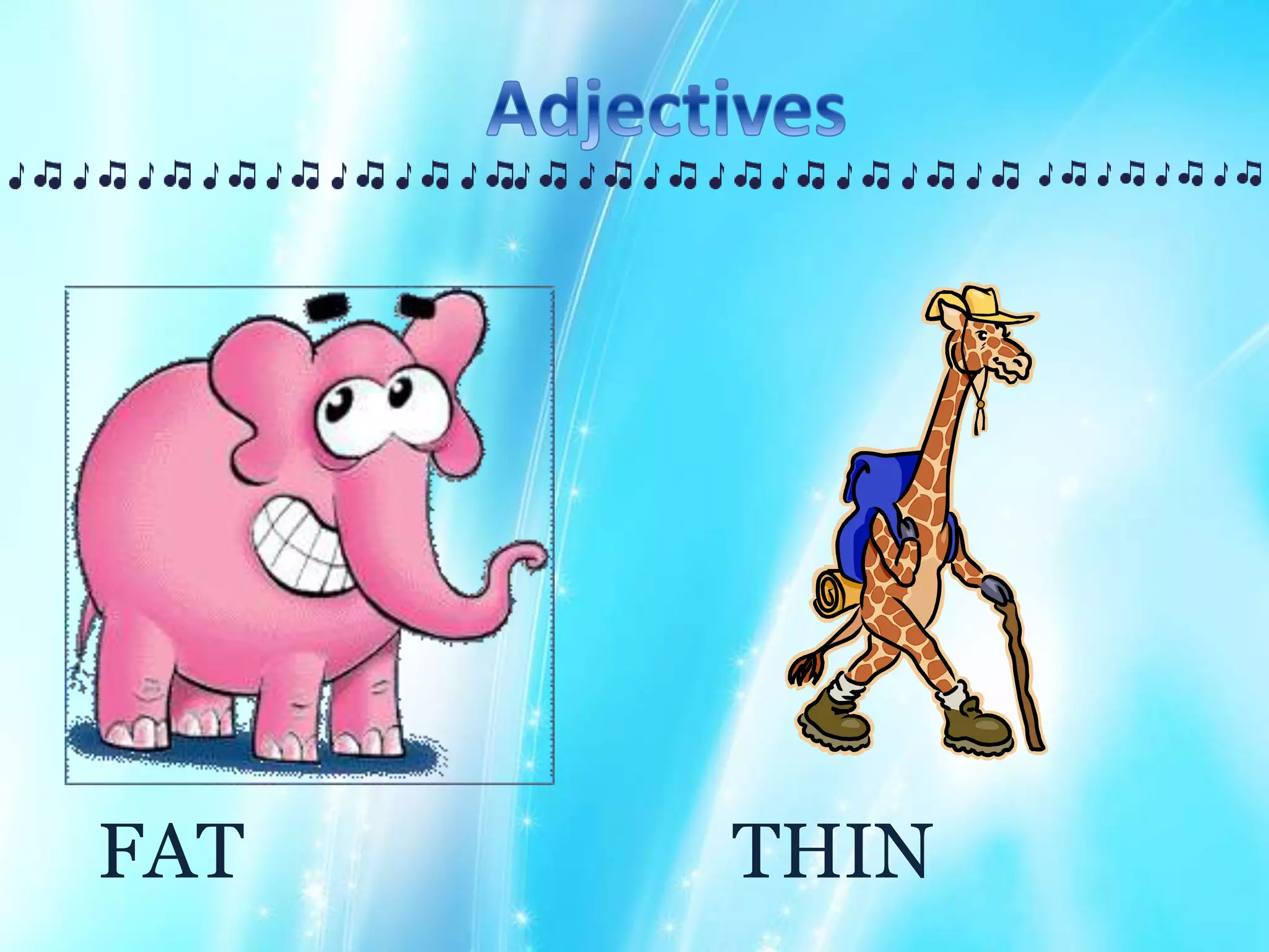Comparatives and common adjectives in English for young learners | PPSX