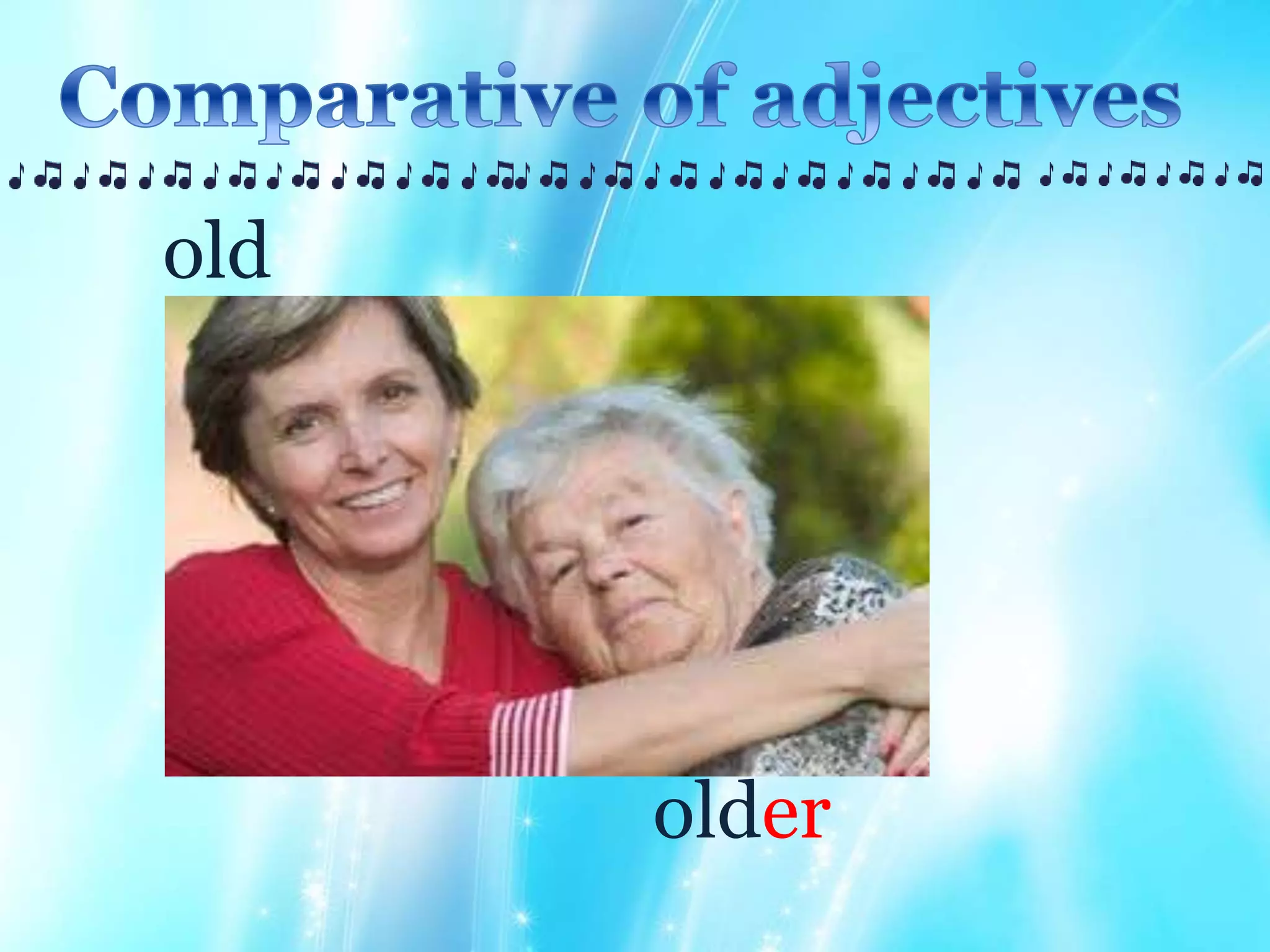 Comparatives and common adjectives in English for young learners | PPSX