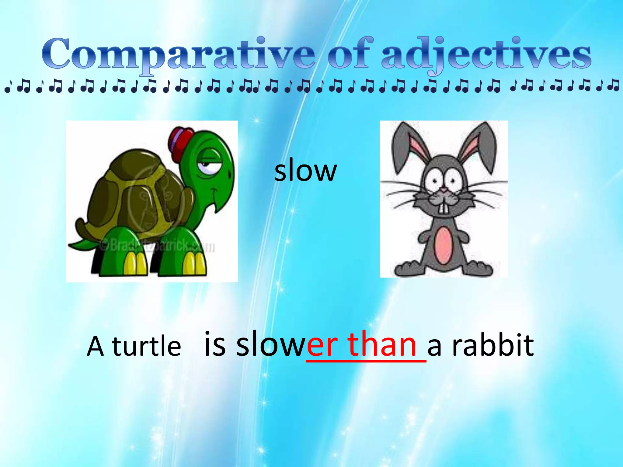 Comparatives and common adjectives in English for young learners | PPSX