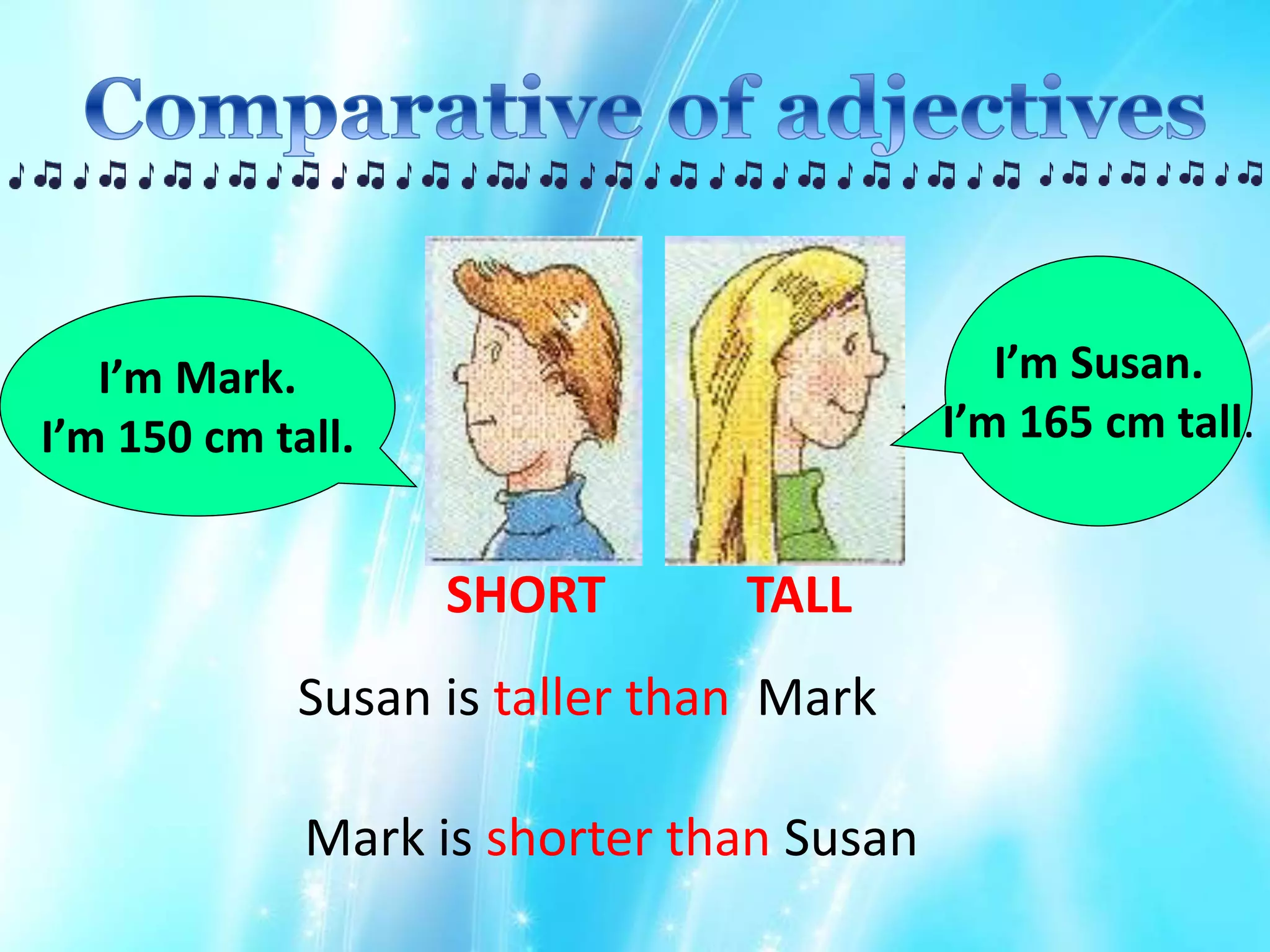 Comparatives and common adjectives in English for young learners | PPSX
