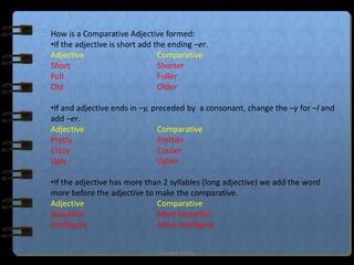 Comparatives and superlatives | PPTX