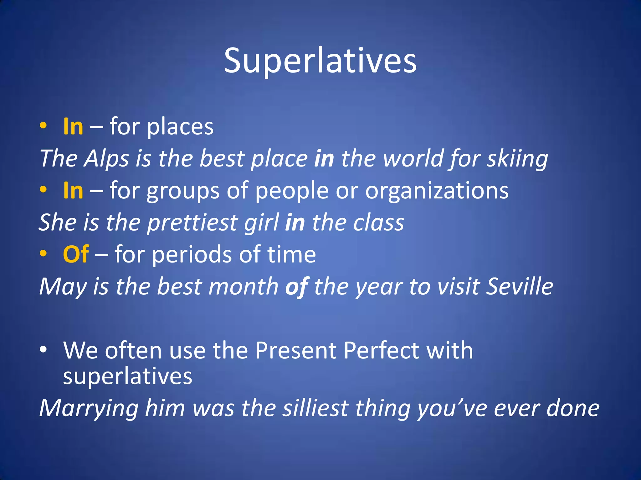 Comparatives and superlatives | PPT