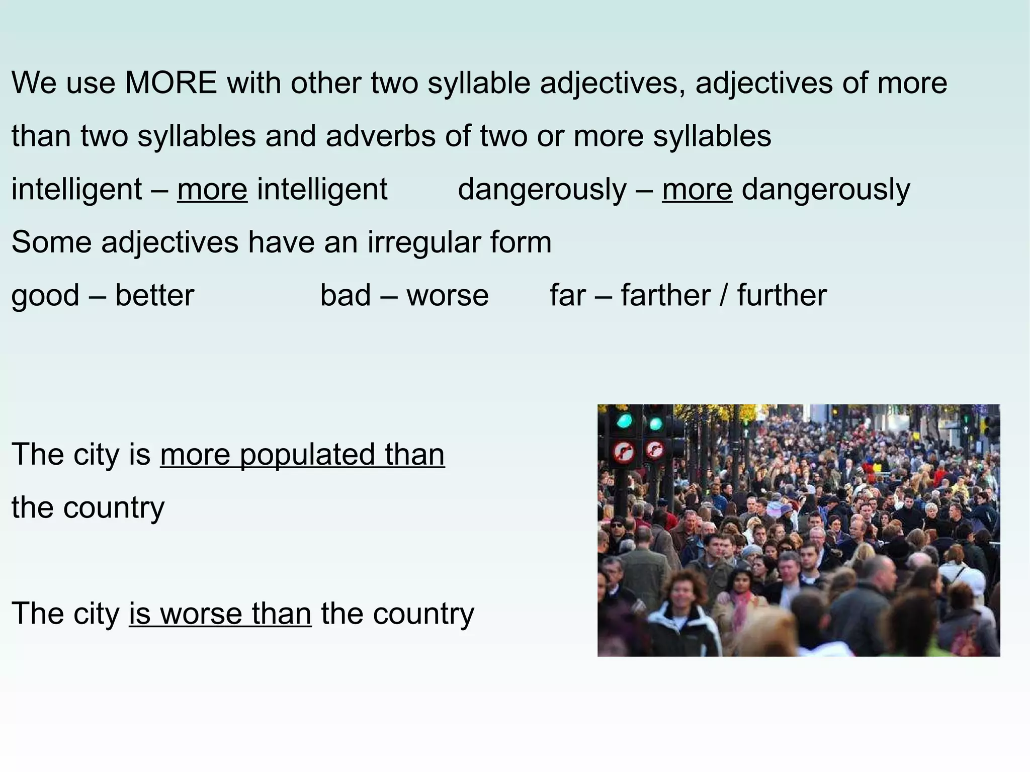 Comparatives and superlatives | ODP