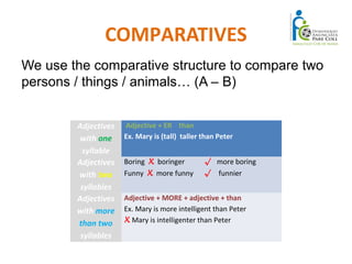 Comparatives and superlatives | PPT
