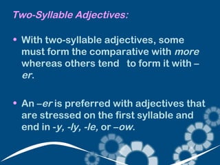 Comparatives and superlatives | PPT