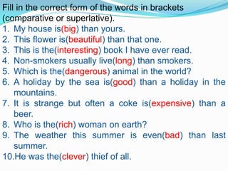 Comparatives and superlatives | PPTX