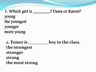 Comparatives and superlatives | PPTX