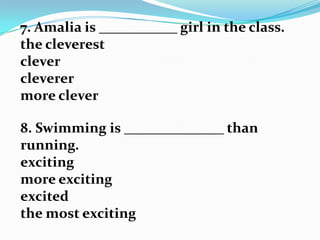 Comparatives and superlatives | PPTX